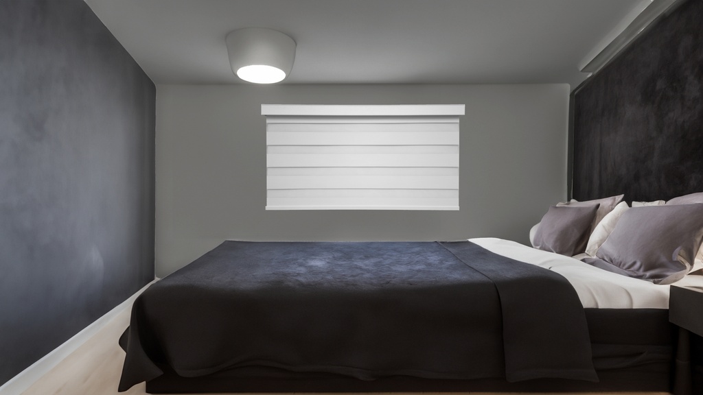 Room Darkening Zebra Blind: Square Cassette Cordless | OnlyBlinds.com